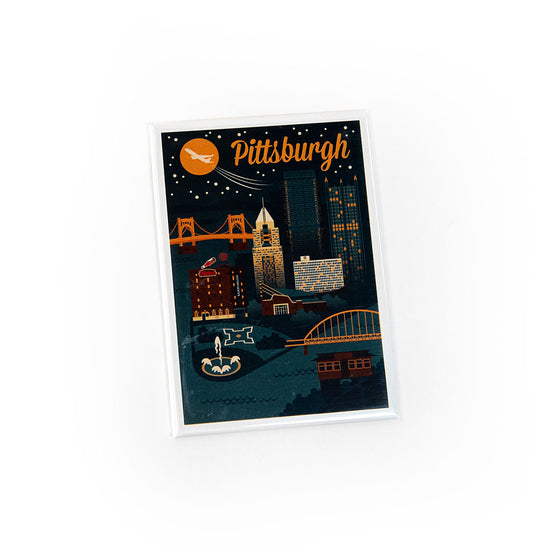 Pittsburgh Retro Skyline Magnet – Shop at the Heinz History Center